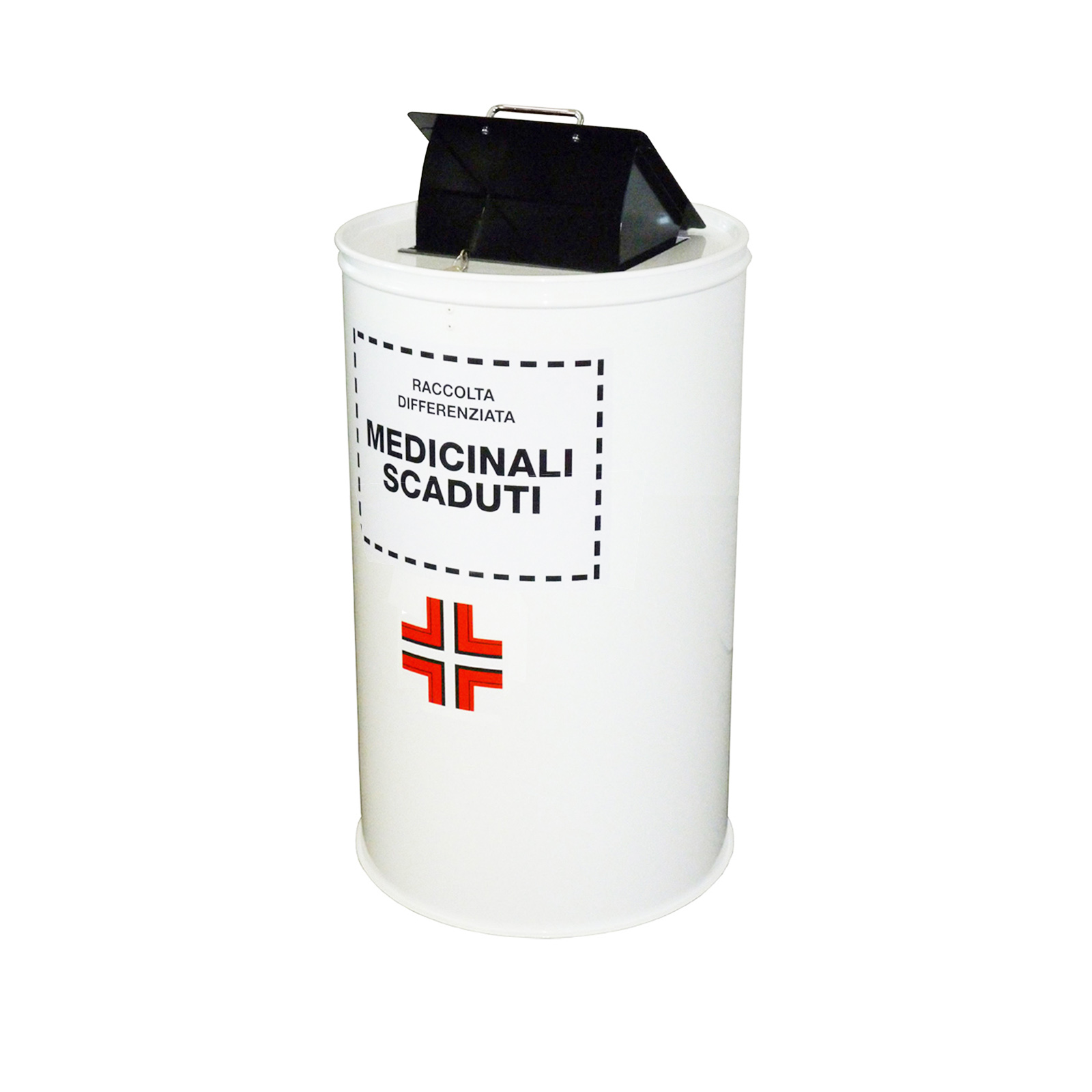 Contenitore farmaci scaduti cilindrico in acciaio per medicinali ...